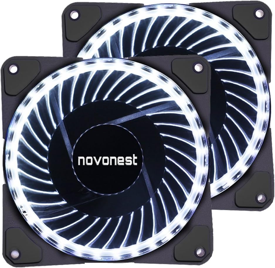 Amazon.com: uphere 120mm White LED Silent Fan for Computer Cases, CPU ...