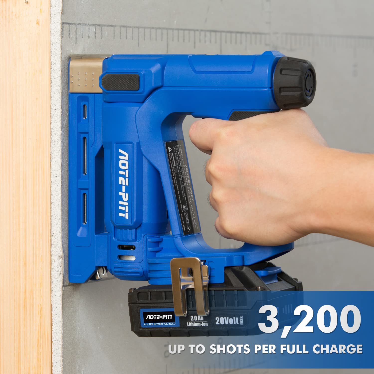 Snapklik.com : 20V Cordless Electric Stapler 3/8 Crown, 20Ah Power Brad ...