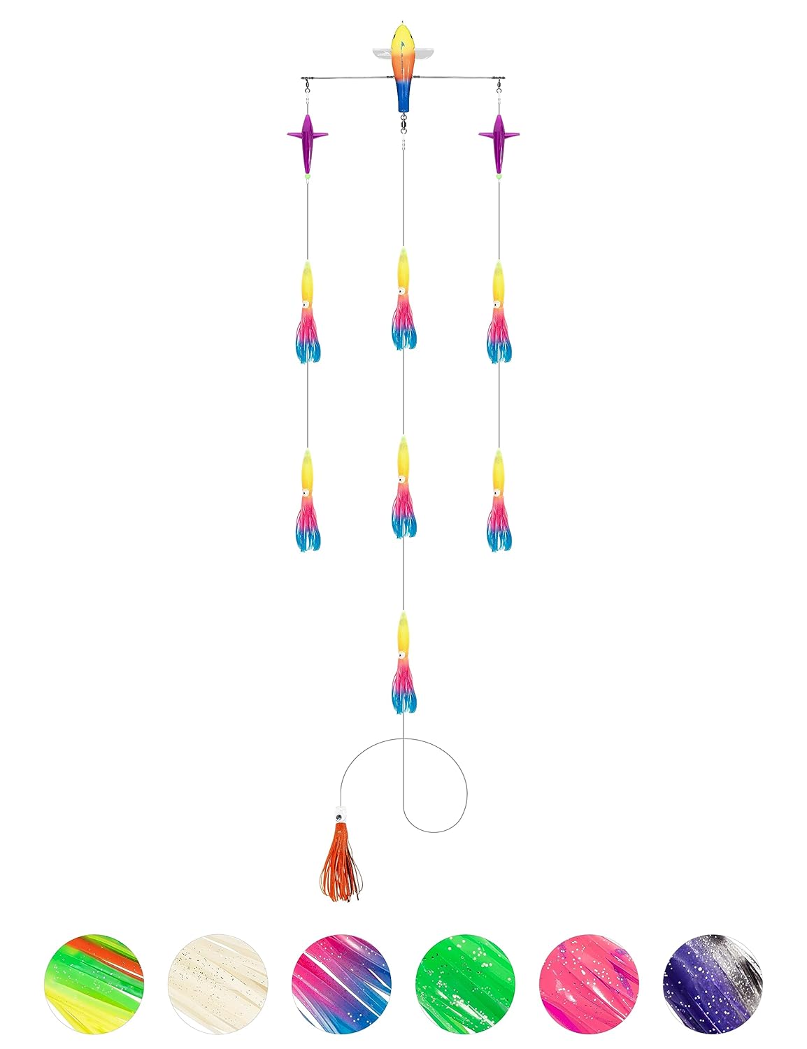 BLUEWING 18in Fishing Spreader Bar Canyon Baits Splash Floating Squid ...