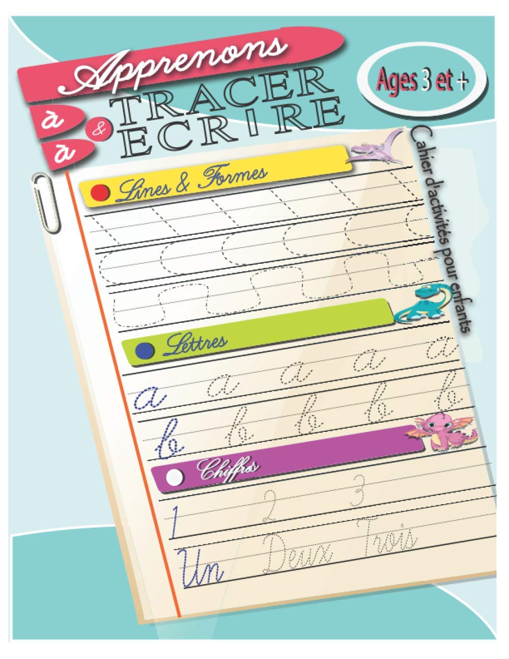 Apprenons A Tracer Et A Ecrire Cahier Decriture Cursive Pour ...