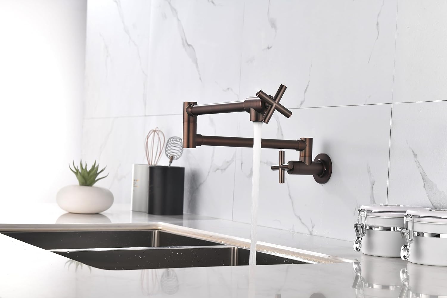 Pot Filler Faucet Wall Mount, Kitchen & Bar Faucets - Amazon Canada