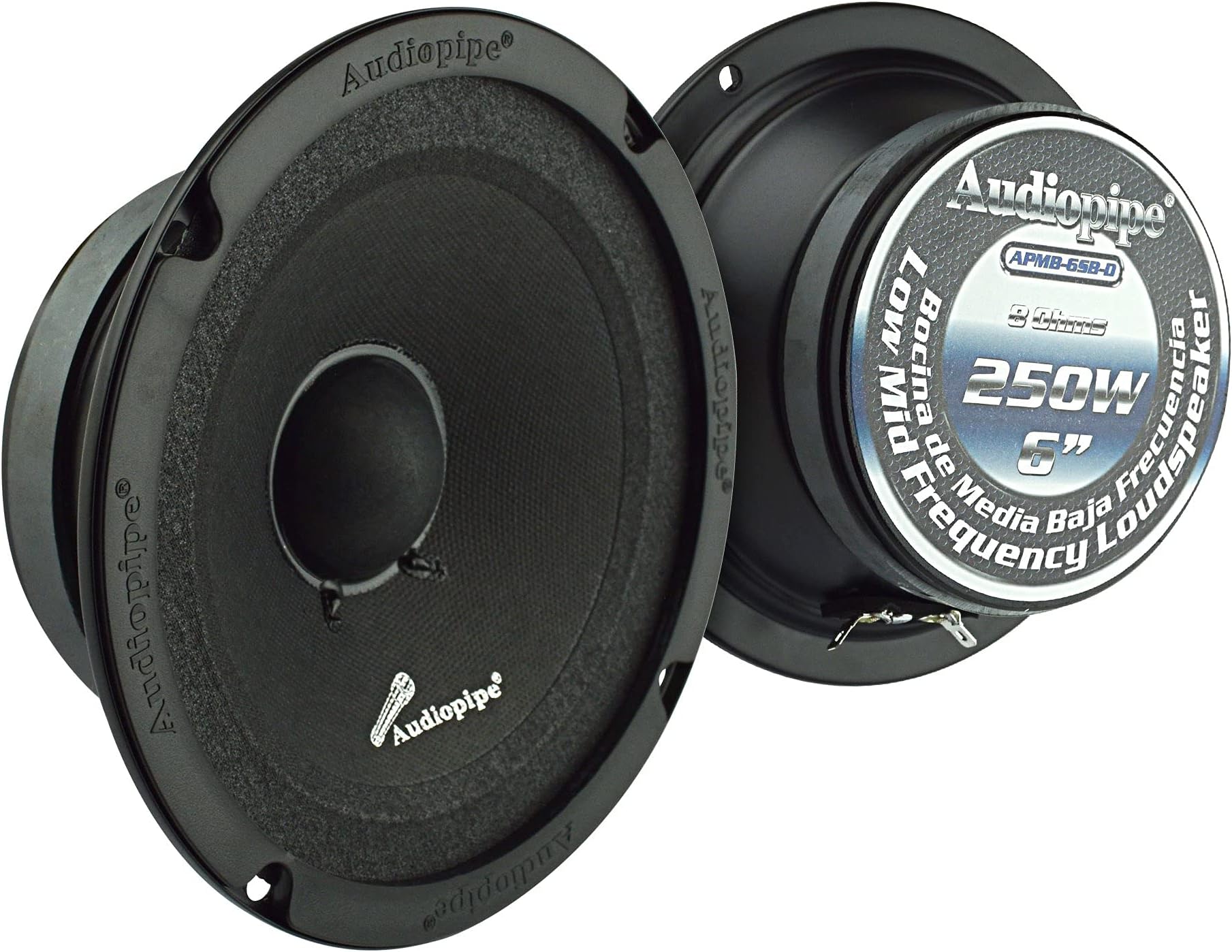 Amazon.com: Audiopipe APMB6SBD 6" inch Low Mid Frequency Sealed Back ...