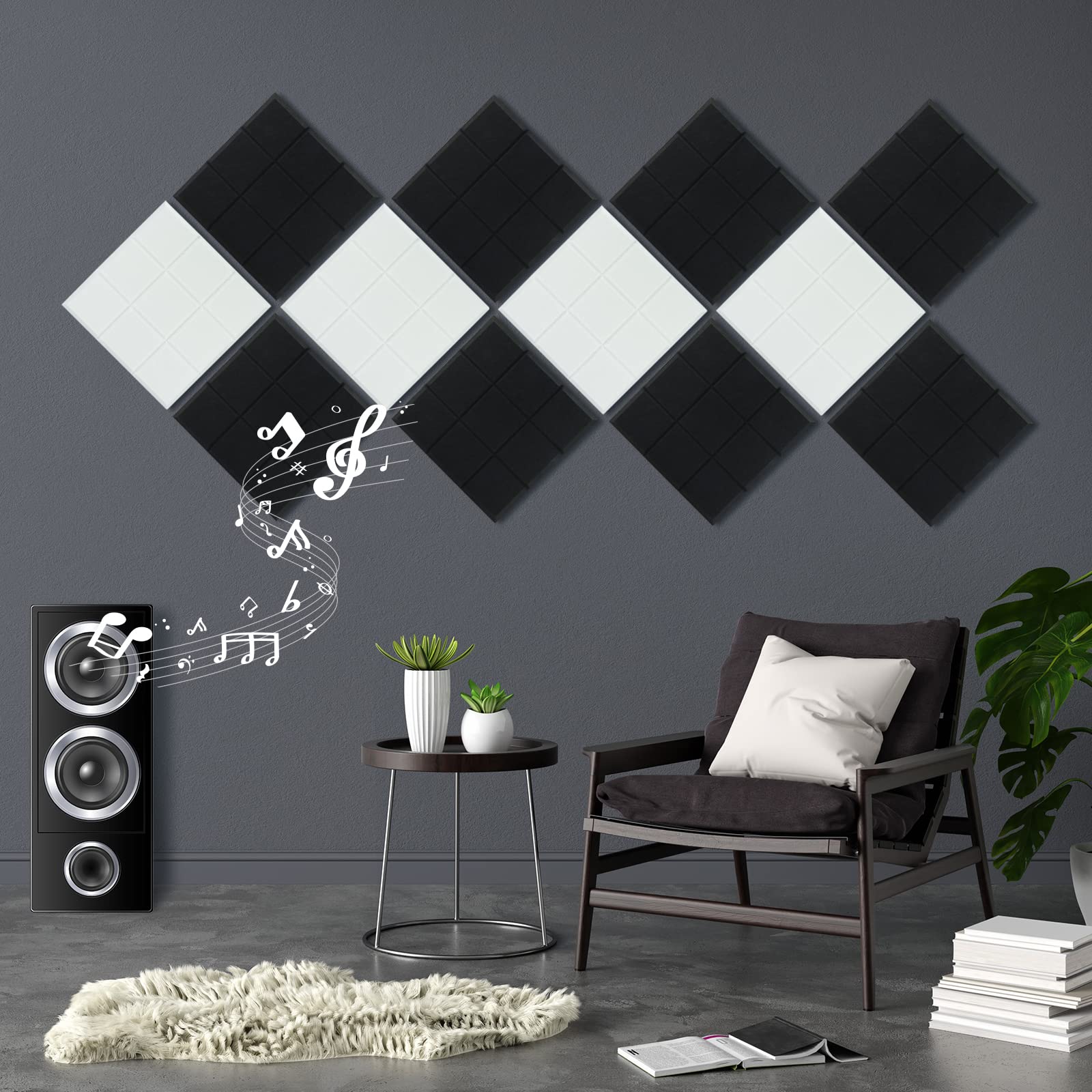 Snapklik.com : Troystudio Thickened Acoustic Panels Self-adhesive - 12 ...