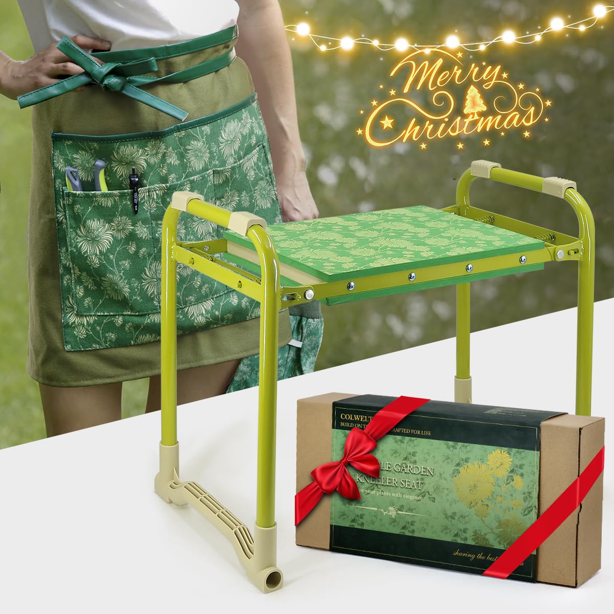 Amazon.com: Colwelt Garden Stool and Kneeler Set, Garden Seat and ...