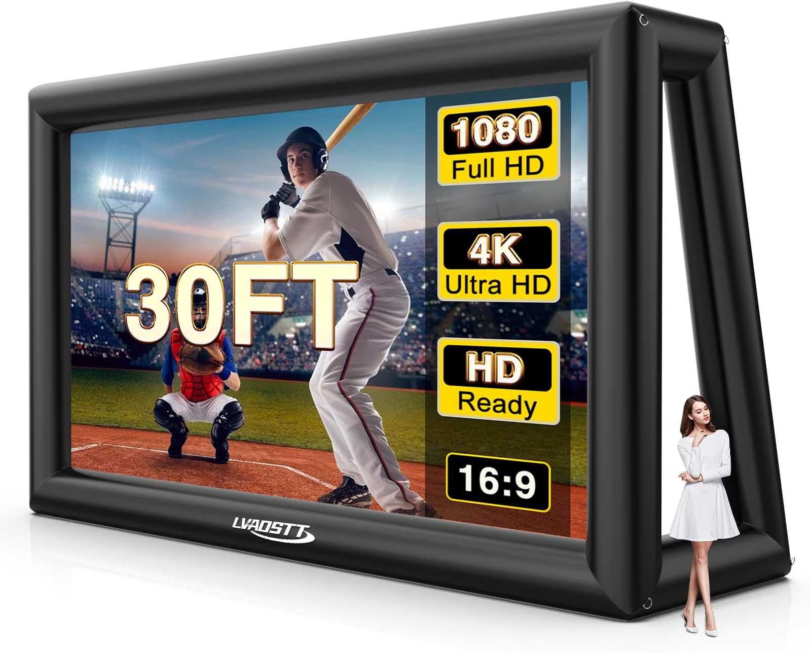 Amazon.com: Inflatable Projector Screen, 30FT Blow Up Movie Screen ...