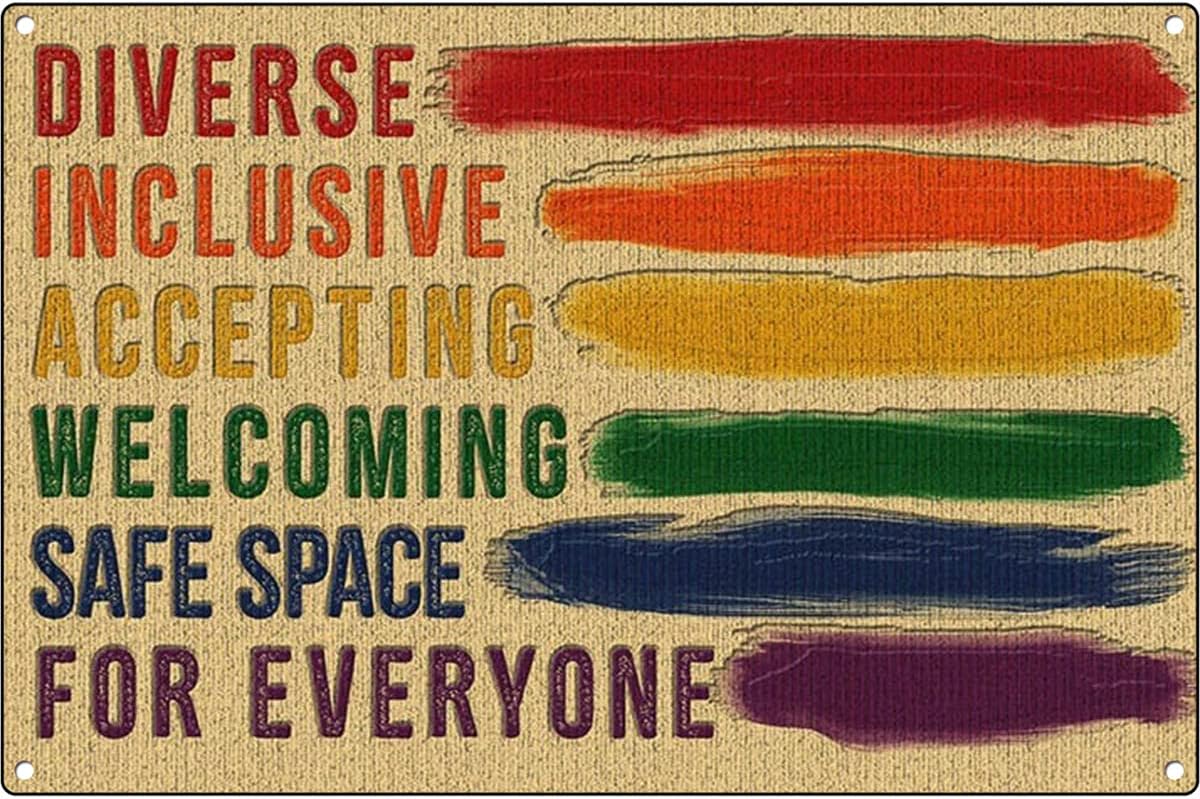 Amazon.com: Diverse & Inclusive Accepting Welcoming Safe Space Posters ...
