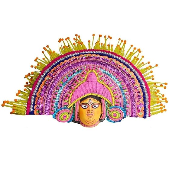 Shri Shri Handicraft Maa Durga purulia art of chhau dance face mask ...