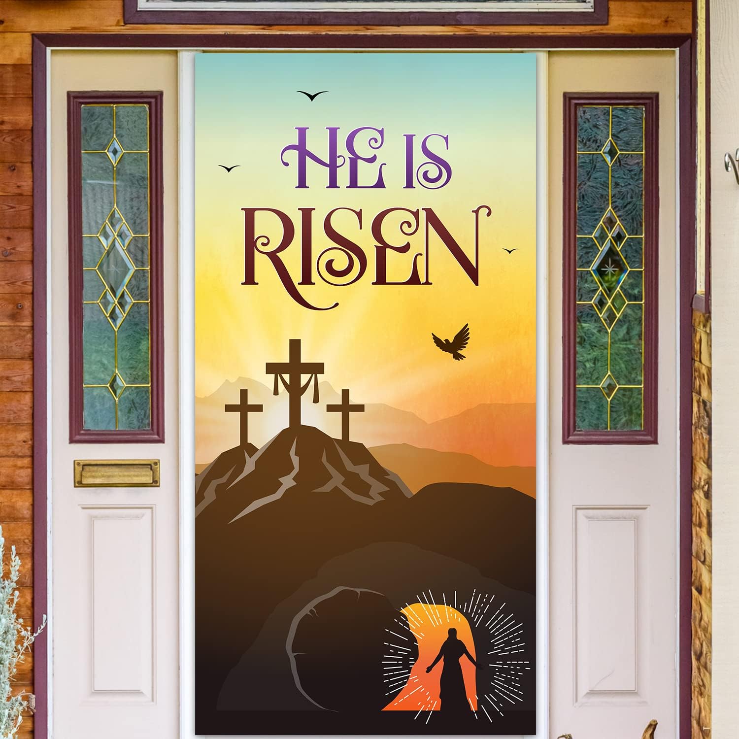 Amazon.com : He is Risen Door Cover-Happy Easter Supplies,Jesus Door ...