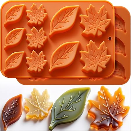 Amazon.com: Leaf Silicone Molds Fall Silicone Mold Harvest Cake Pan ...