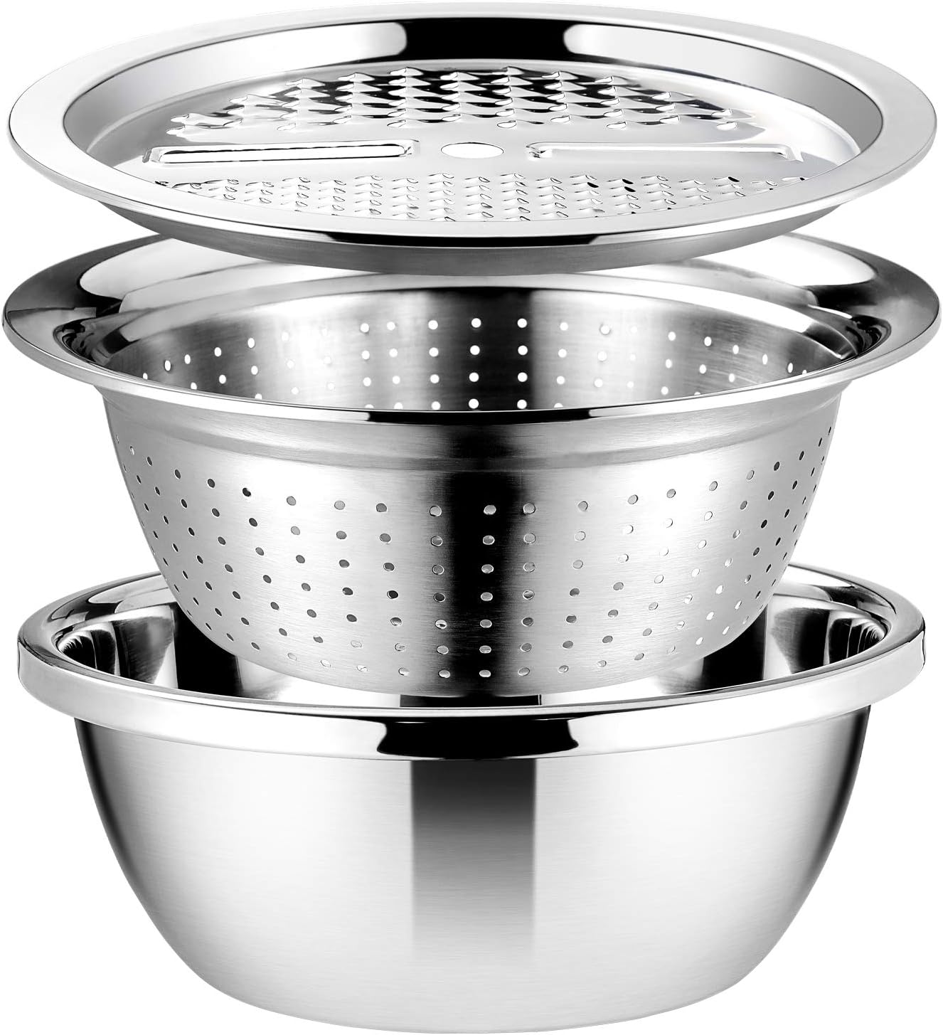 Amazon.com: Multifunctional Stainless Steel Grater Basin 3 In 1 ...