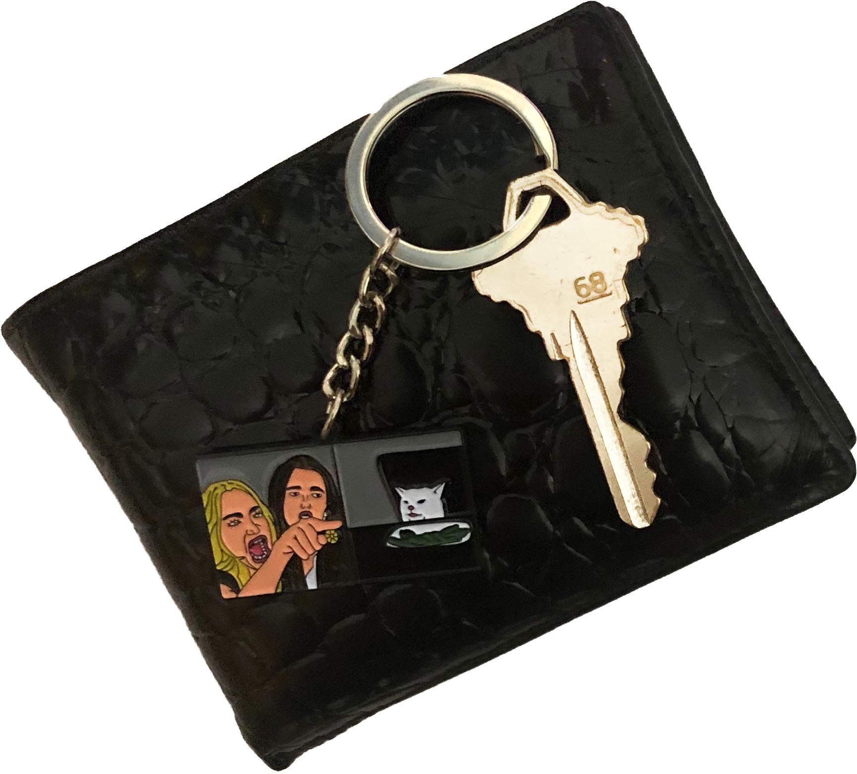 Balanced Co. Woman Yelling at Cat Meme Keychain Meme Keychain Funny Key ...