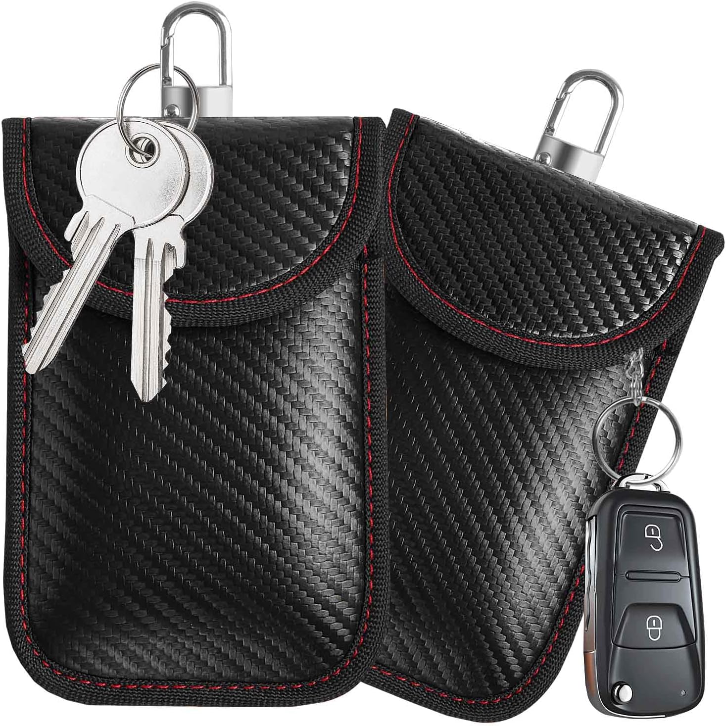 Amazon.com: Vanjua Faraday Bag for Key Fob Protector, 2 Pack Signal ...