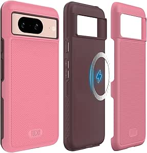 TUDIA MergeGrip Designed for Google Pixel 8 Case 2023, [MagSafe Compatible] Military Grade Slim ...