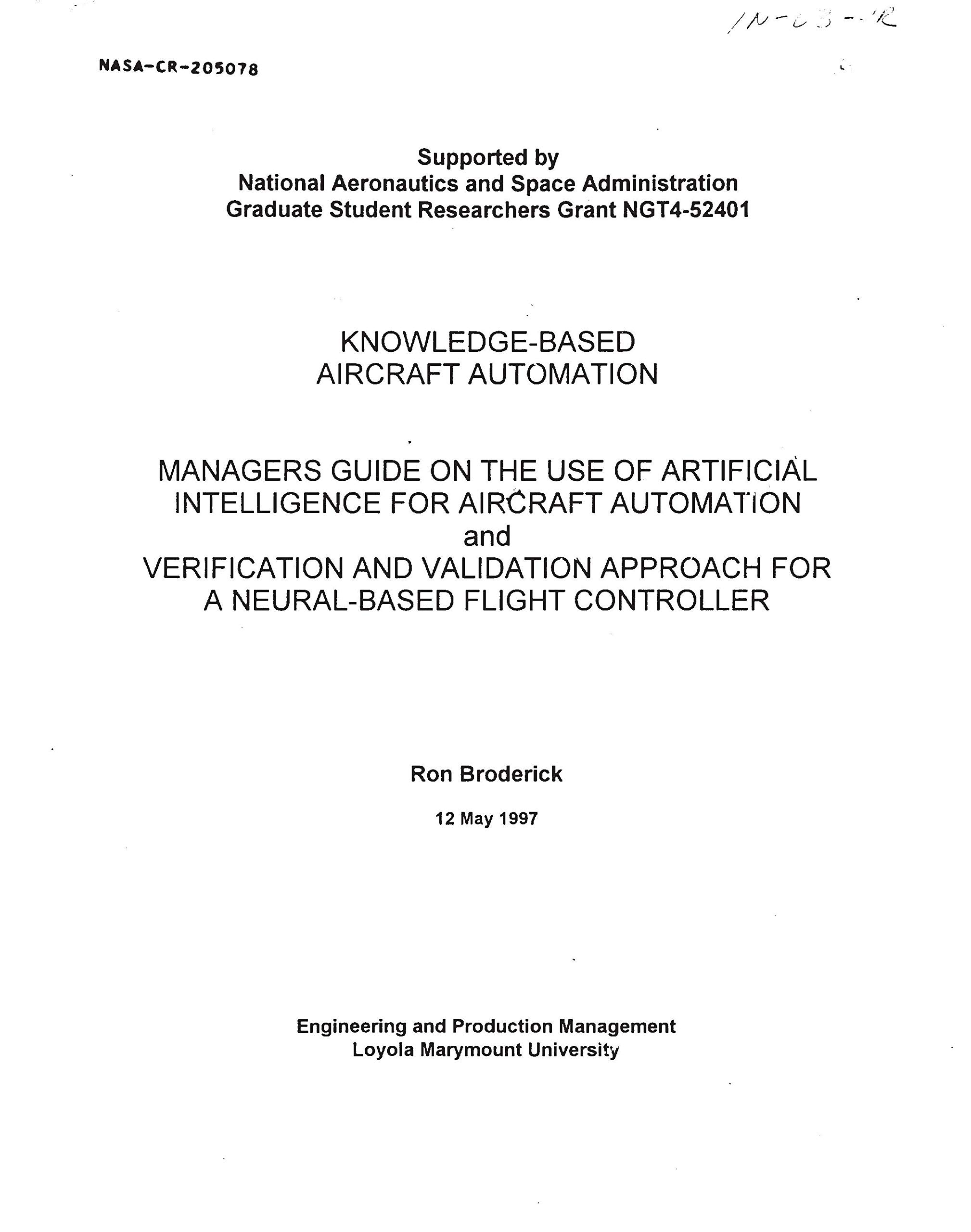 Buy Knowledge-Based Aircraft Automation: Managers Guide on the use of ...