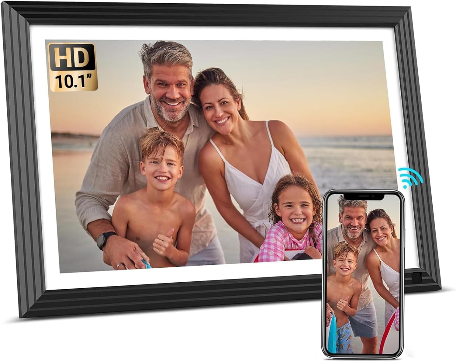 Moldura digital de 10,1 polegadas 32 GB, moldura digital WiFi, moldura ...