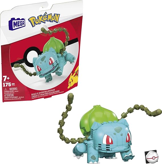 Amazon.com: MEGA Pokémon Bulbasaur building set with 175 compatible ...