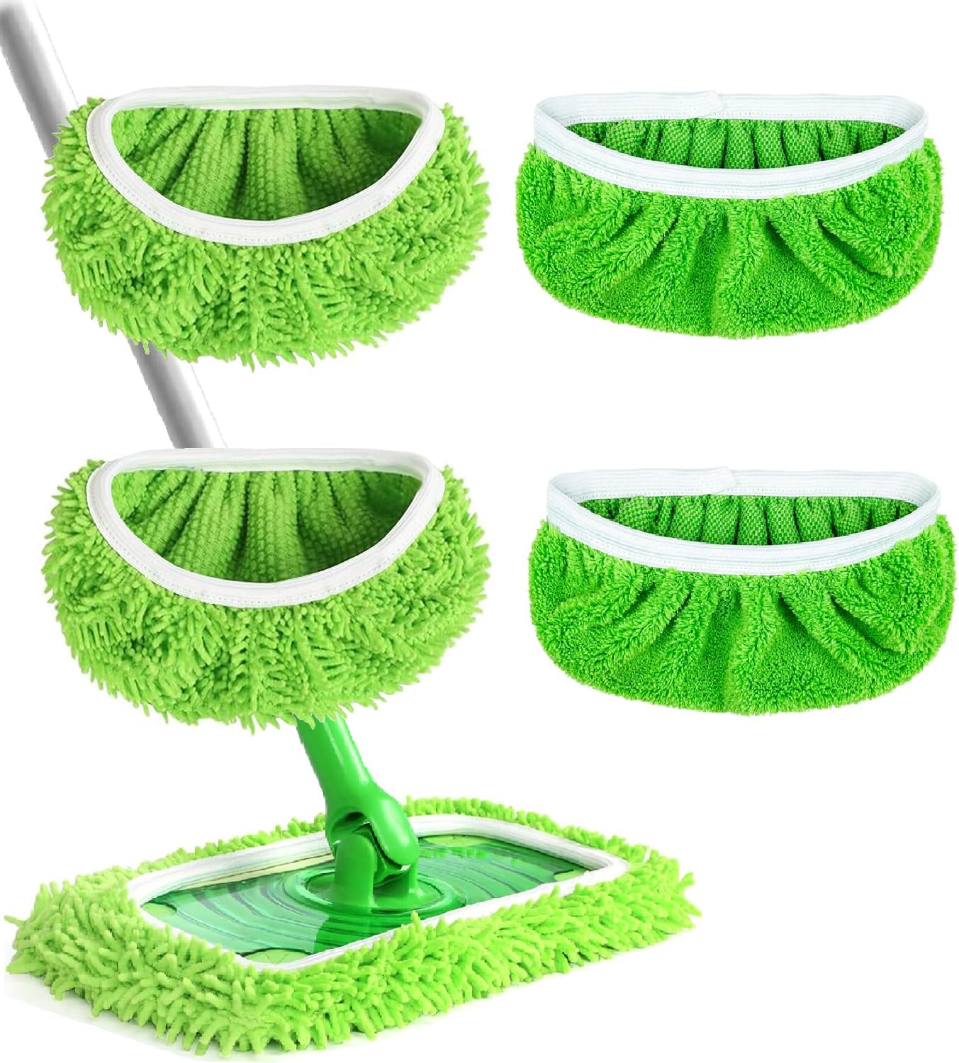 Amazon.com: Reusable Microfiber Mop Pads Washable Wet Pads Compatible ...