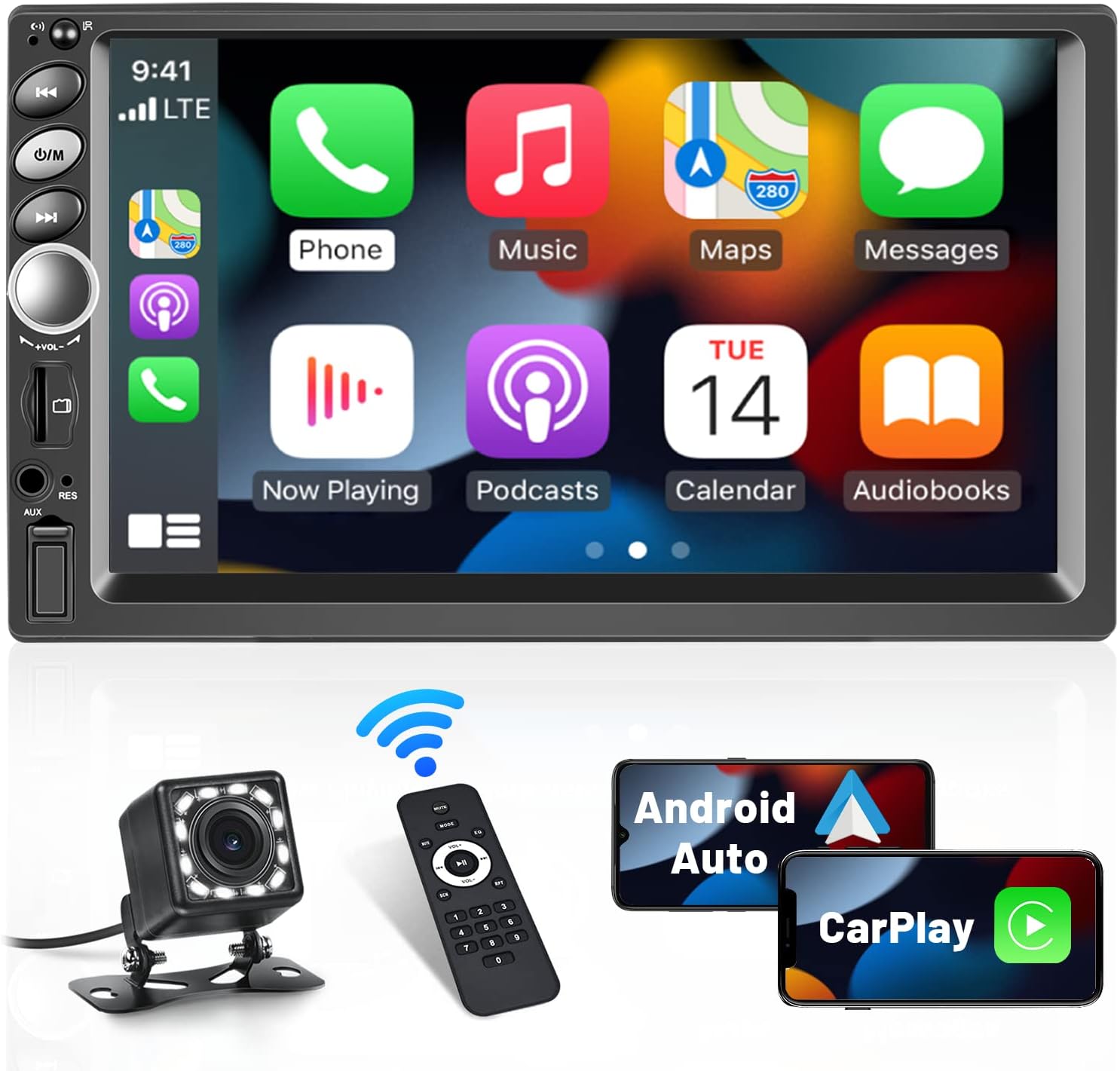 Amazon.com: Double Din Car Stereo Radio with Bluetooth, 7 inch Touch ...