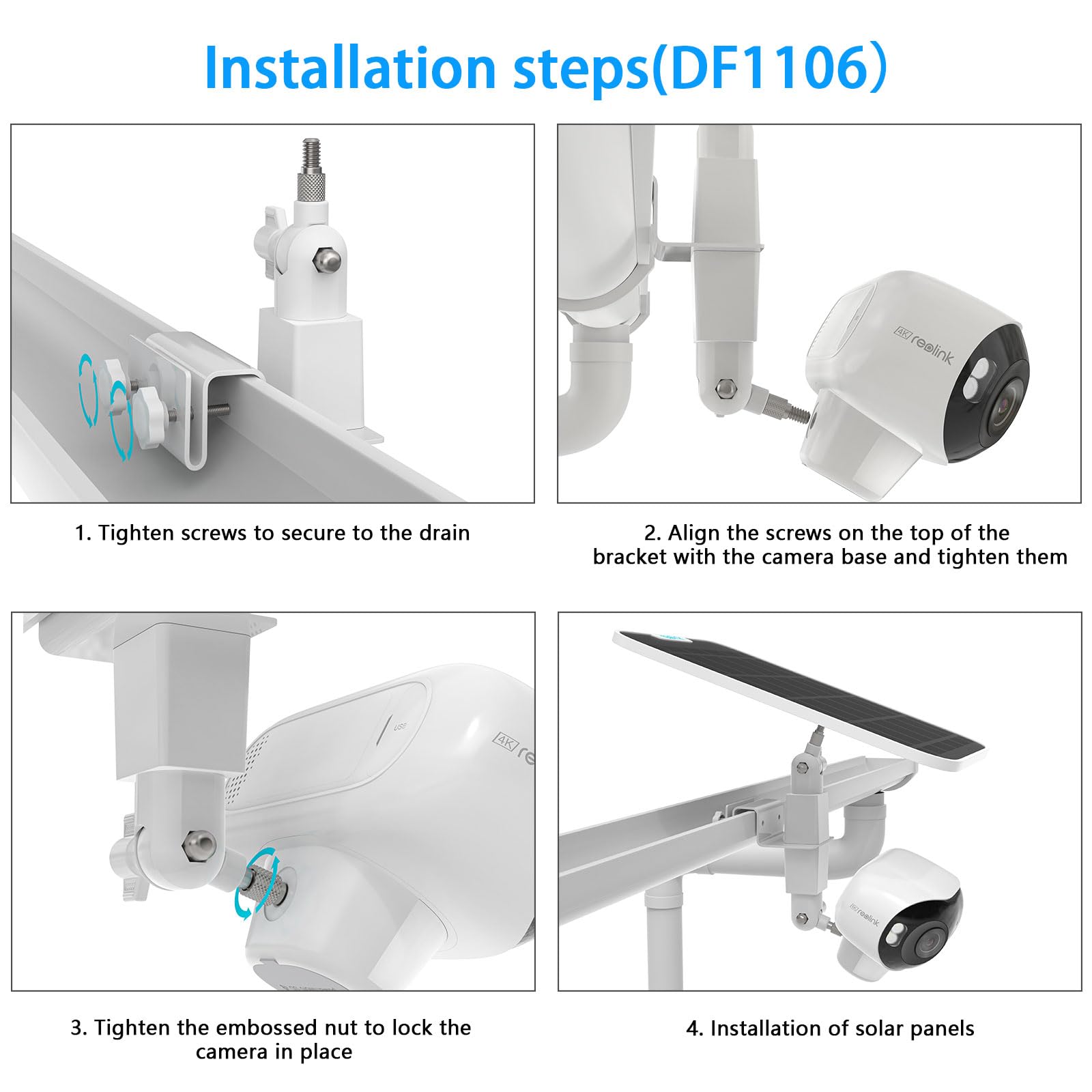 Snapklik.com : VOMENC 2-in-1 Gutter Bracket Mount For Reolink Argus 4 ...