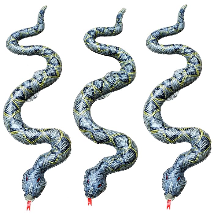 Buy Inflatable Snake,3 Pack Fake Snakes 37.4 inch Large Inflatable ...