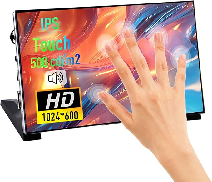 GeeekPi 10.1 Inch Capacitive Touchscreen for Raspberry Pi, 1024x600 IPS ...