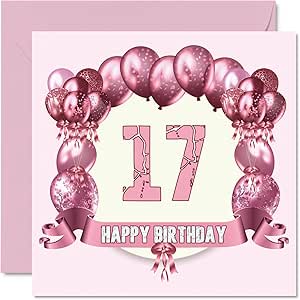 Stuff4 Lustige Geburtstagskarte zum 17. Geburtstag für Mädchen ...