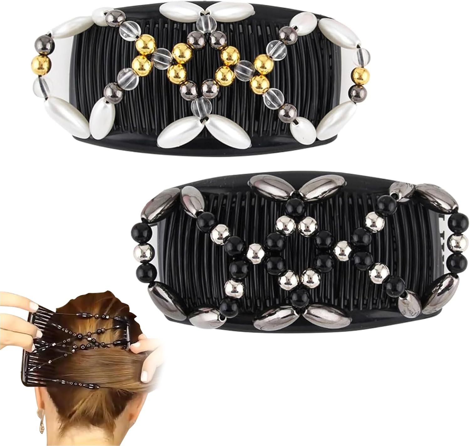 2pcs Bandette Comb,Hair Accessories for Women,Hair Styling Accessories ...