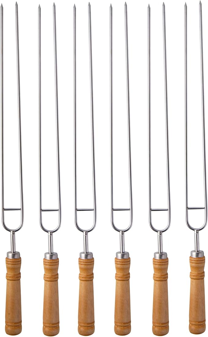 Amazon.com: IMEEA Double Skewers for Grilling Thickened Barbeque ...