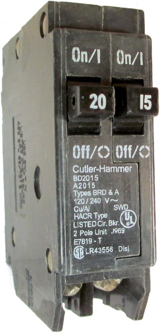 Eaton Cutler-Hammer Cutler Hammer BAB2020 20A 2 Pole Circuit Breaker ...
