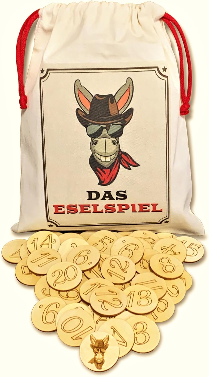 LyVe Le Jeu d'Ânes | 121 Pions en Bois | Fabriqué à la Main | 2 à 6 ...