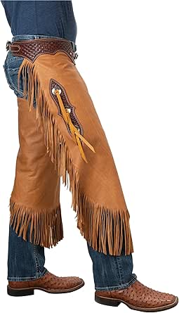 Amazon.com: Leather Chap Premium Cowhide Western Cowboy Motorcycle ...