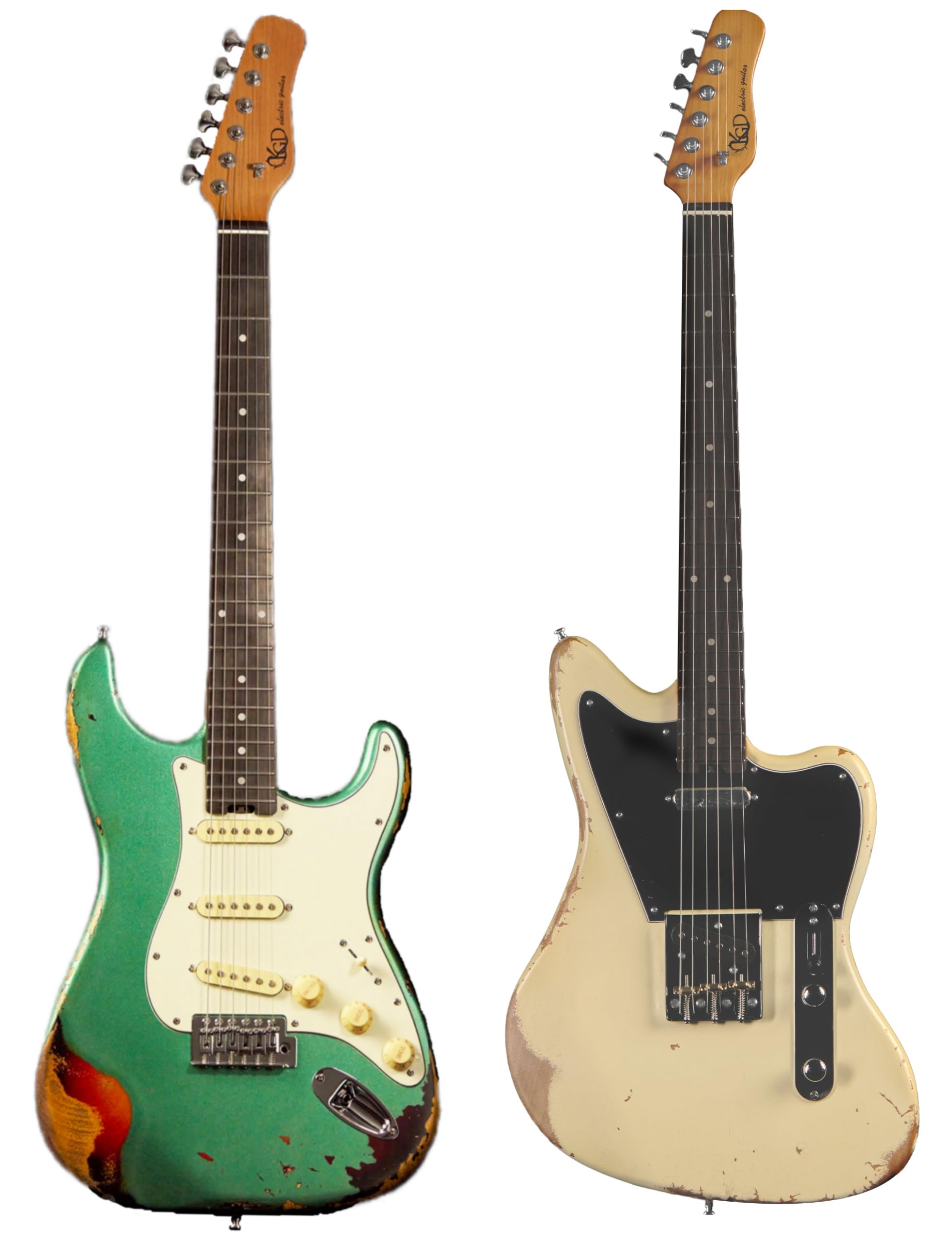 Amazon.com: KGD Relic Telemaster Electric Guitar,Roasted Maple Neck and ...