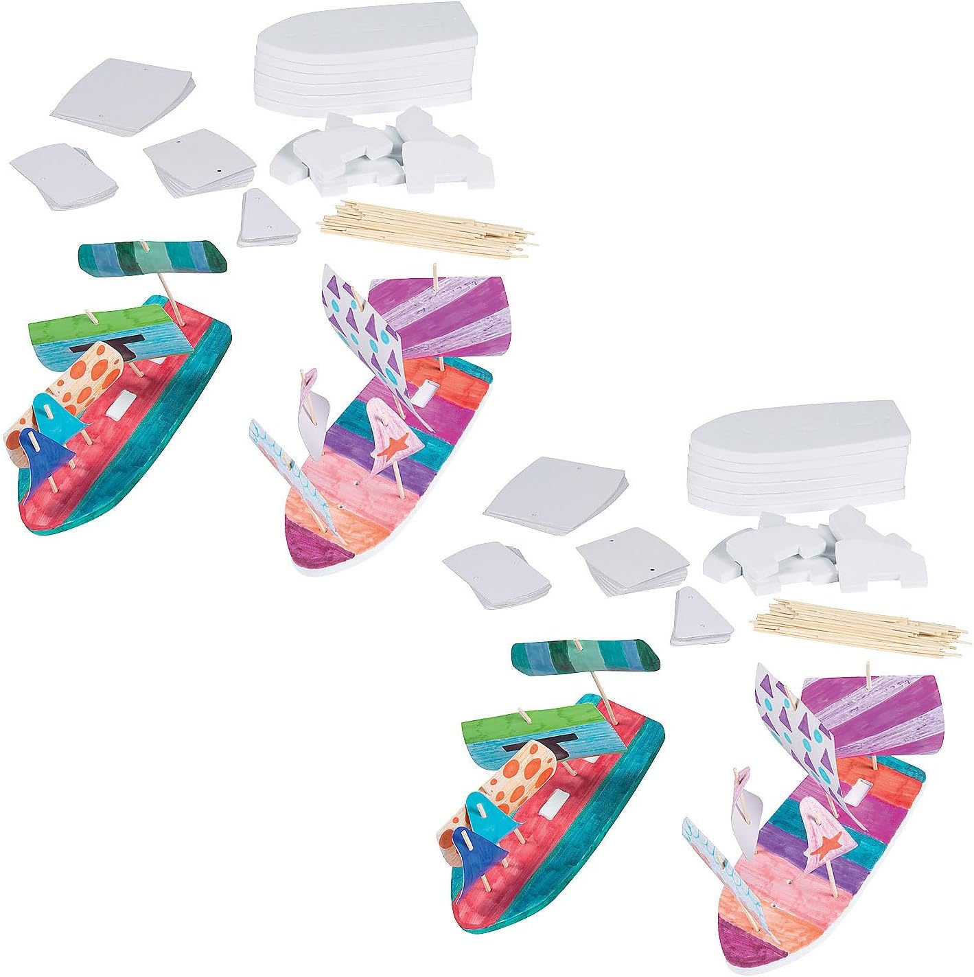 Amazon.com: Fun Express Bulk DIY STEAM Boat Kit Makes 50 : Toys & Games