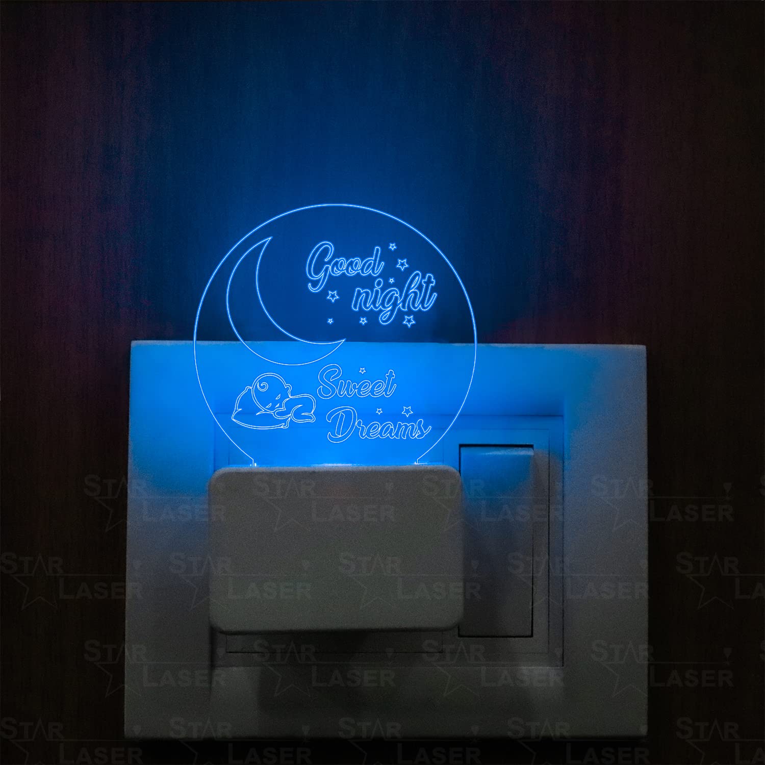 Buy StarLaser Acrylic Good Night lamp with 7 Color Changing Light 3D ...