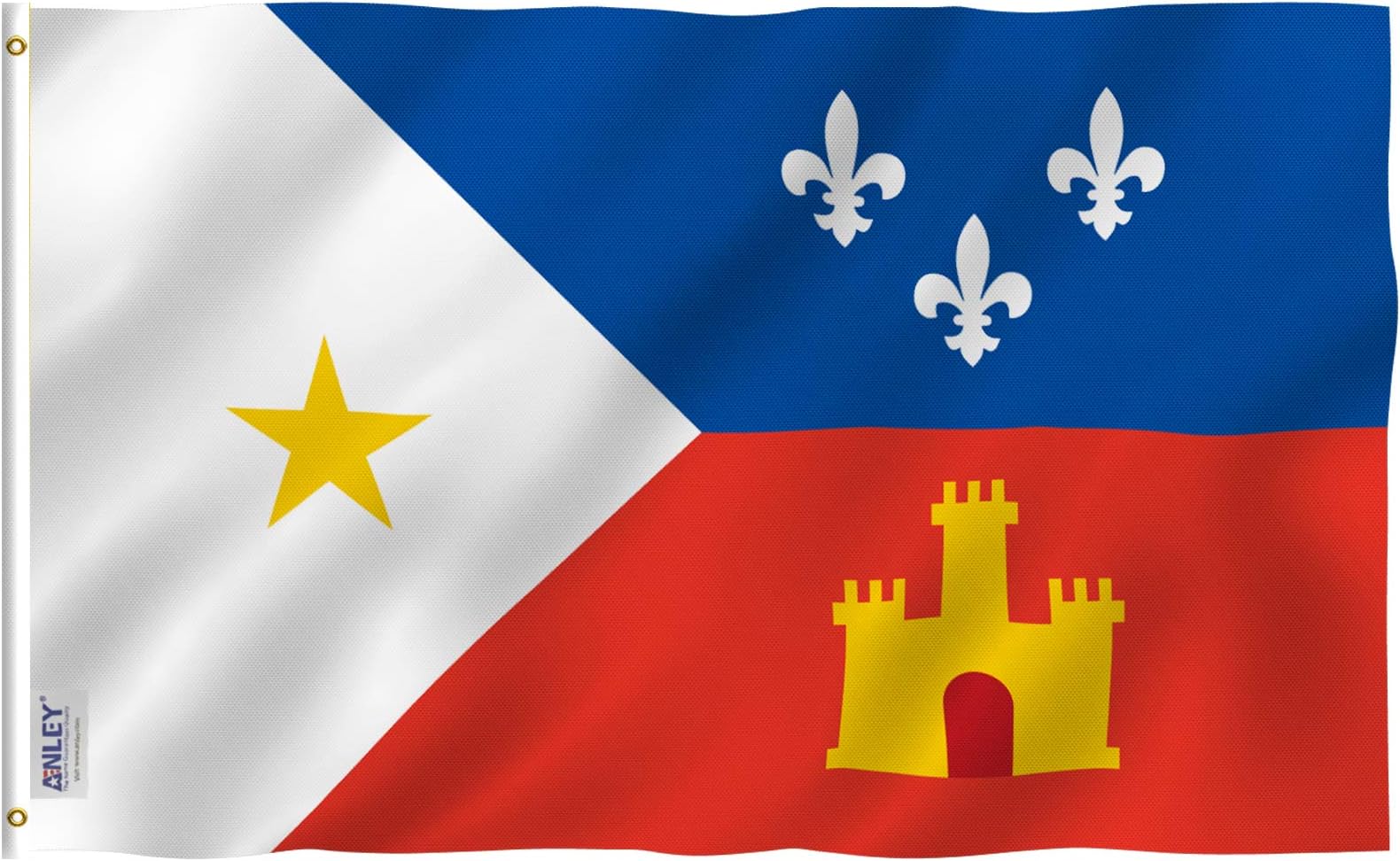 Amazon.com : 3x5 Acadiana Flag French Louisiana Banner Cajun Pennant ...