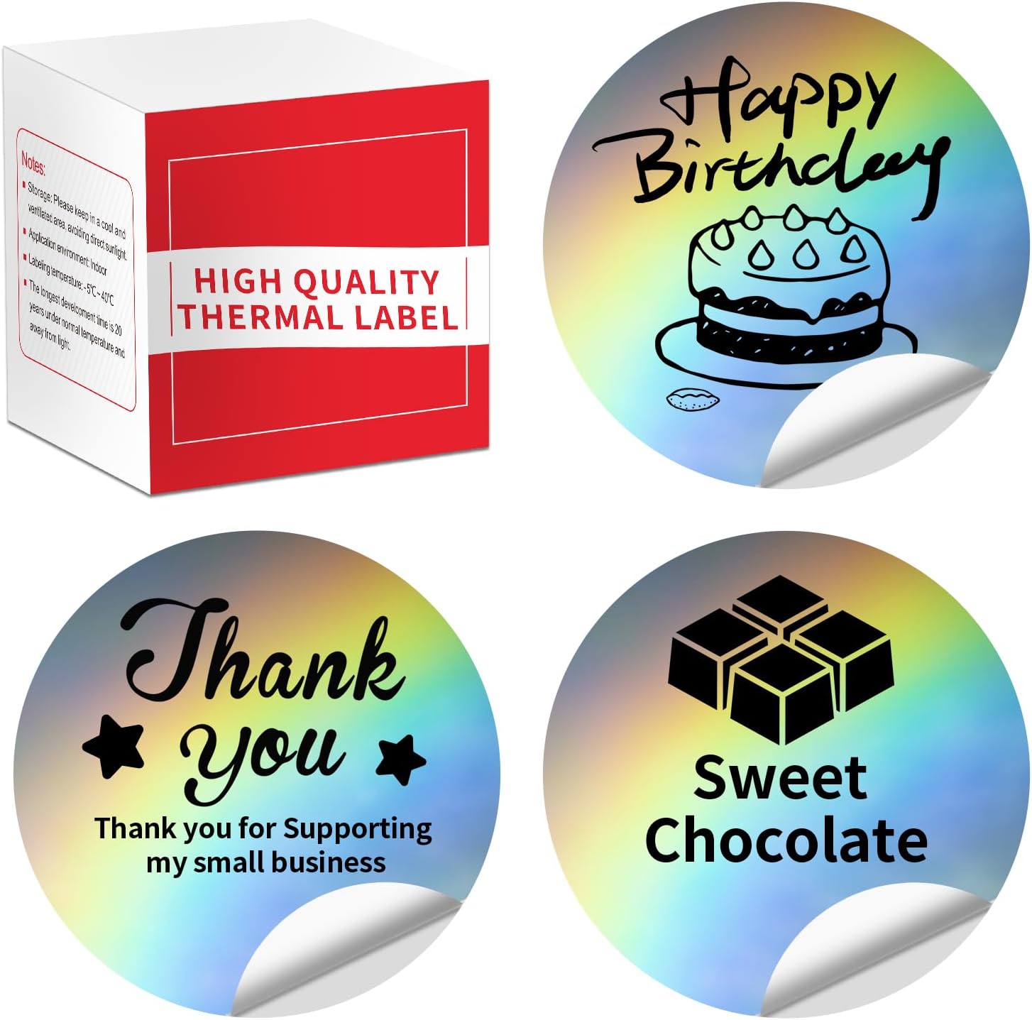 Amazon.com : Phomemo Holographic Finish Laser Silver Labels, 2" Round ...