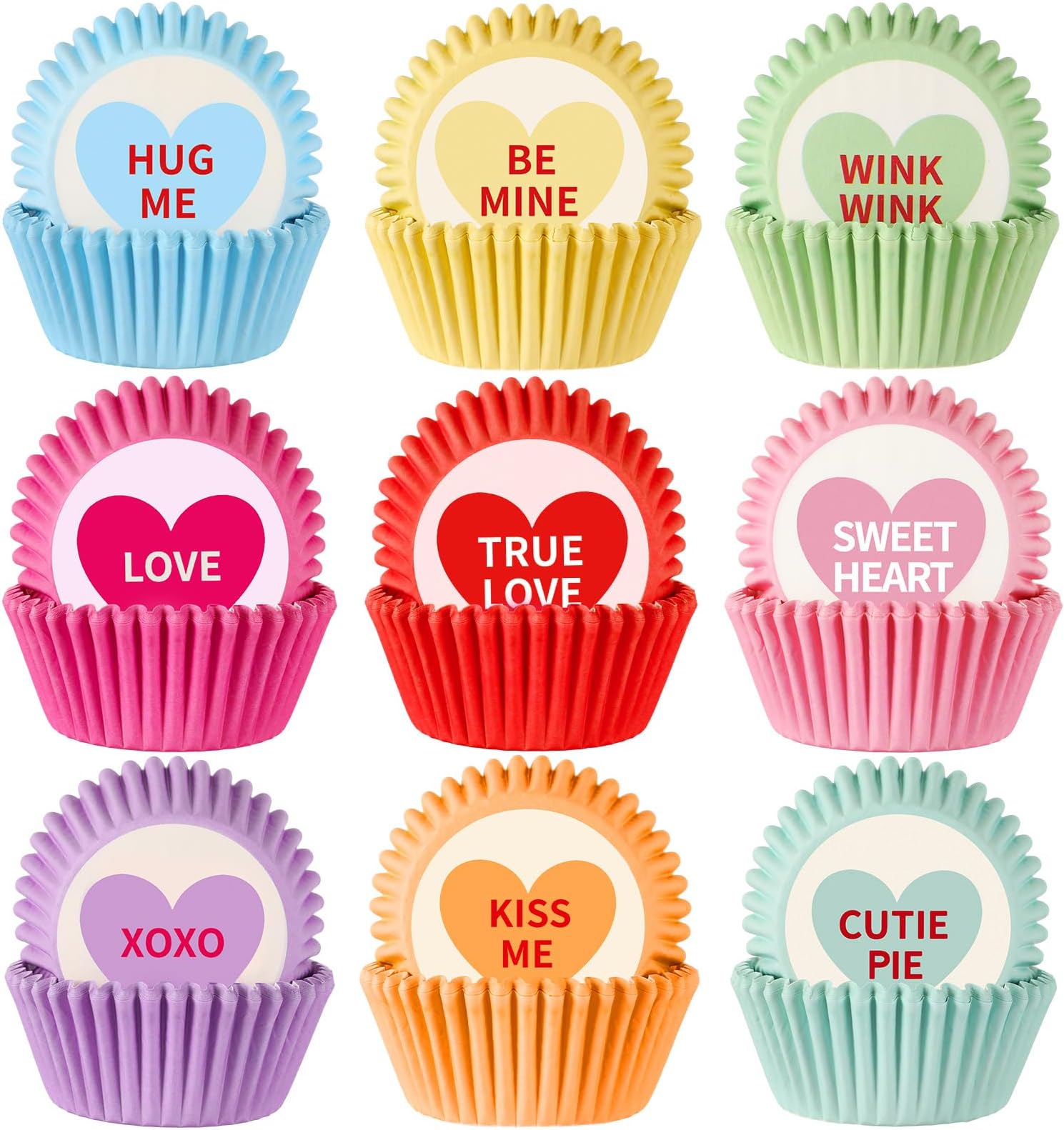 Amazon.com: Norpro Standard Size Heart Baking Cups/Liners, 75-Pack ...