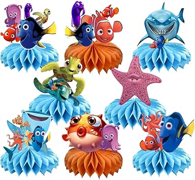 Amazon.com: 8Pcs Finding Nemo Table Centerpieces Birthday Party ...