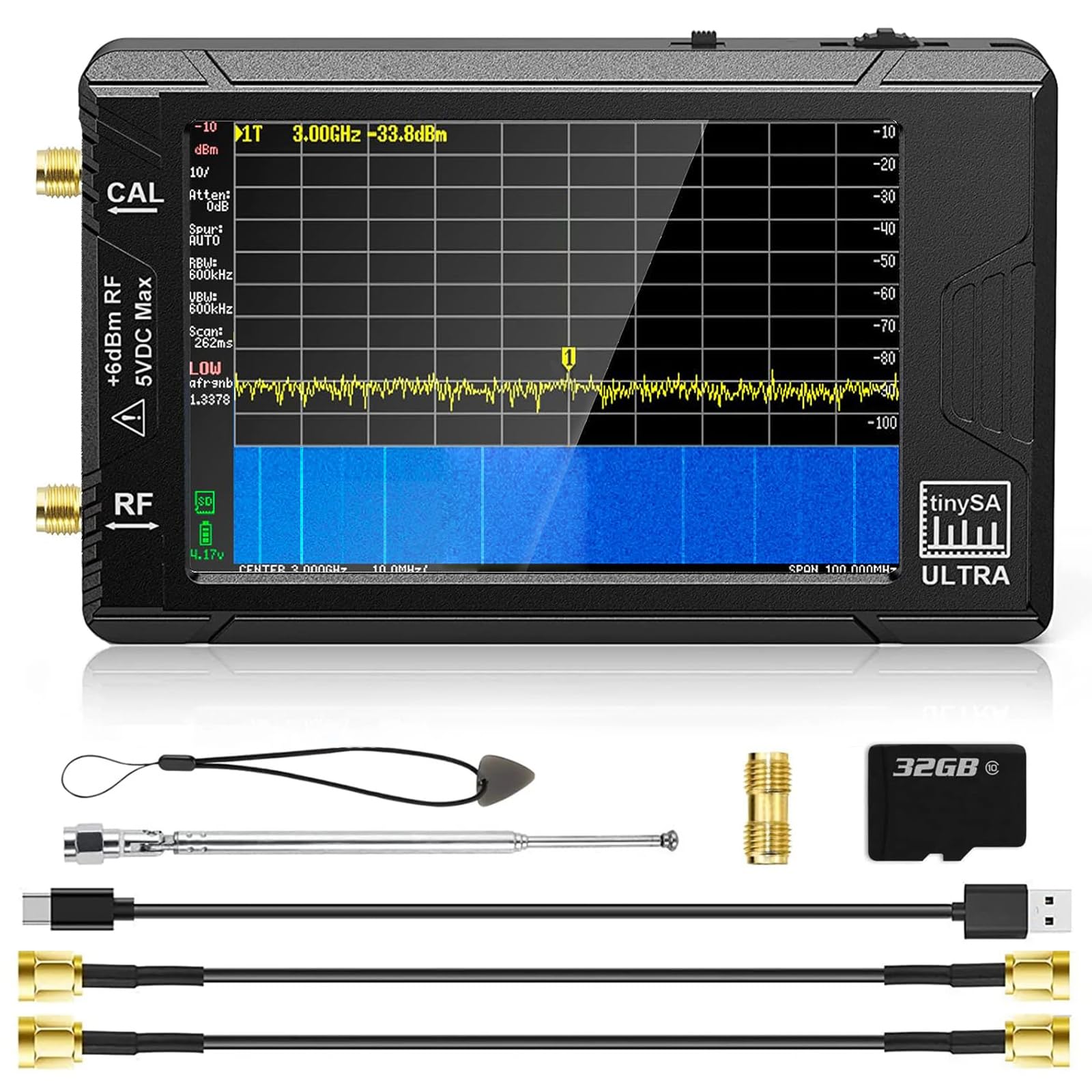 Nano Vna TinySA Ultra Spectrum Analyzer + NanoVNA (100kHz-5.3GHz) - 4 ...