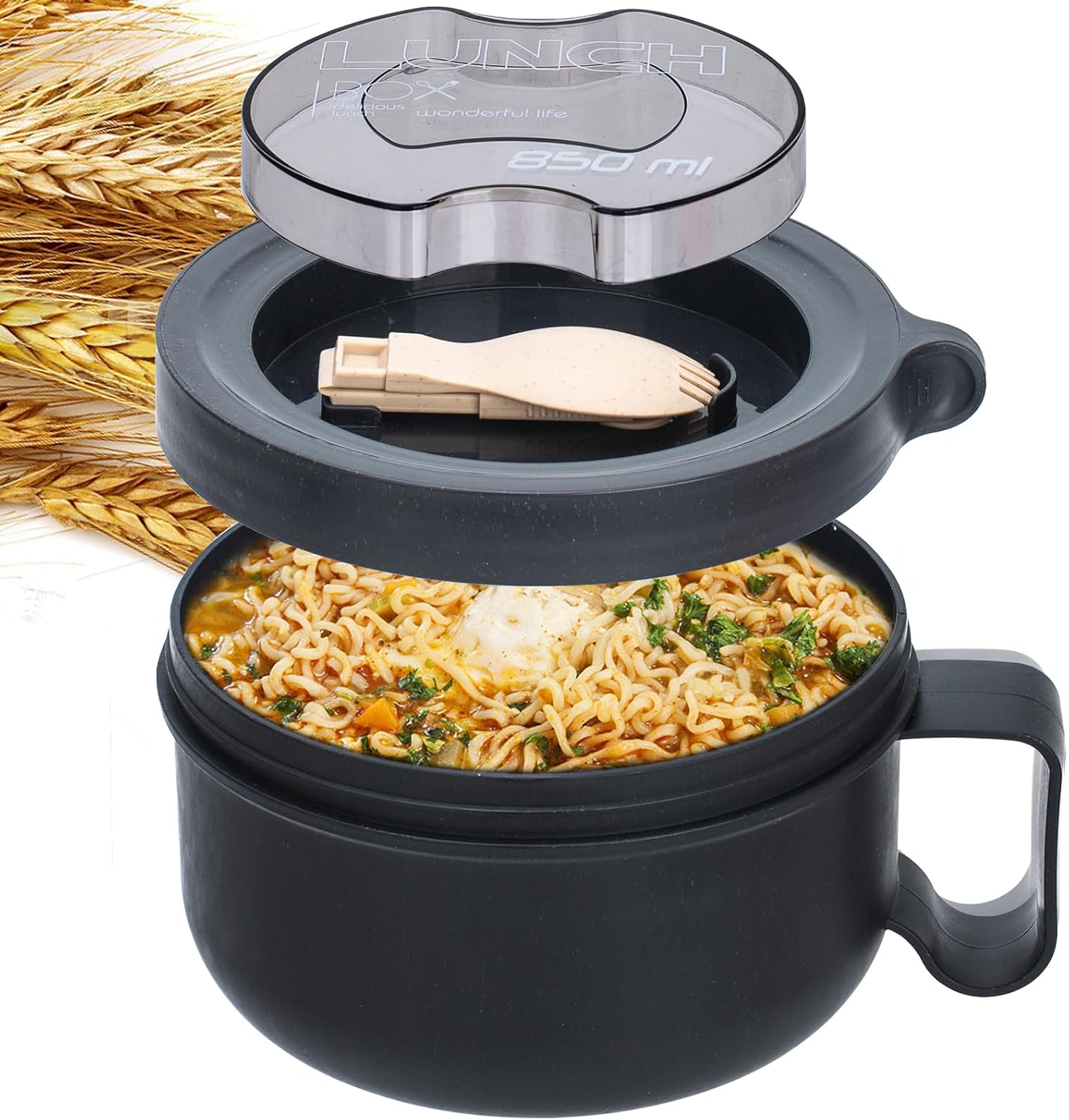 Amazon.com | Ronanemon Ramen Bowl,Ramen Cooker,Microwave Ramen Bowl ...