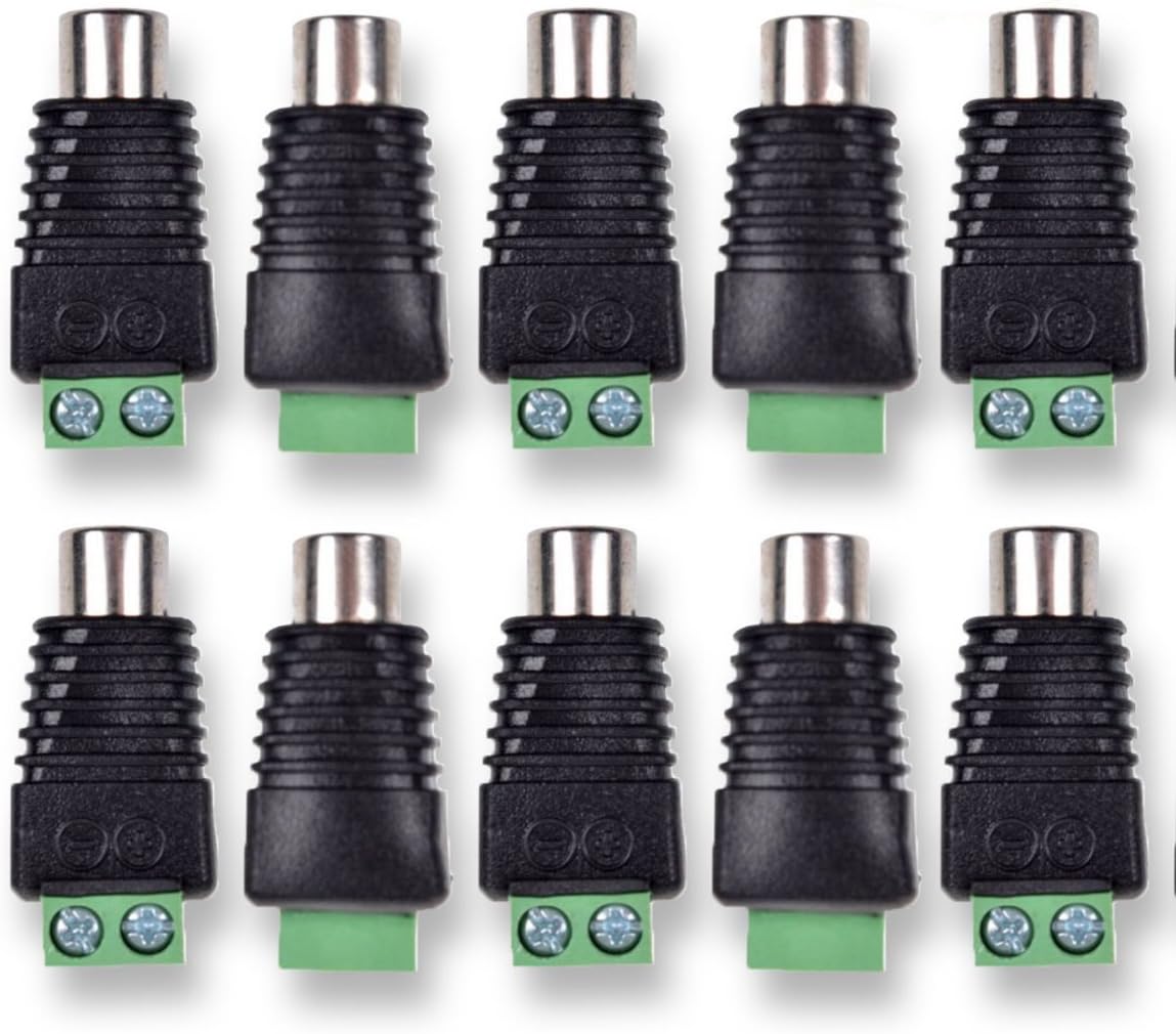 Amazon.com: Phono RCA Screws Male Female Plug to AV Screw Terminal ...