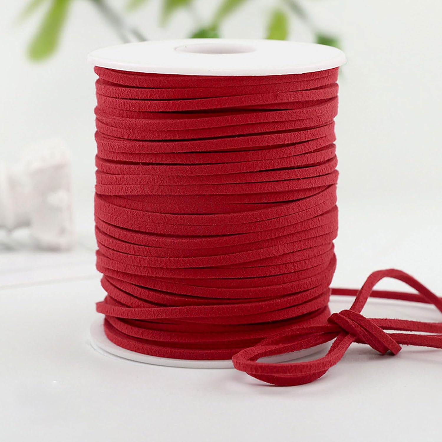 Capesaro Faux Suede Leather Cord,2.5mm 50 Yards Thin Leather String for ...