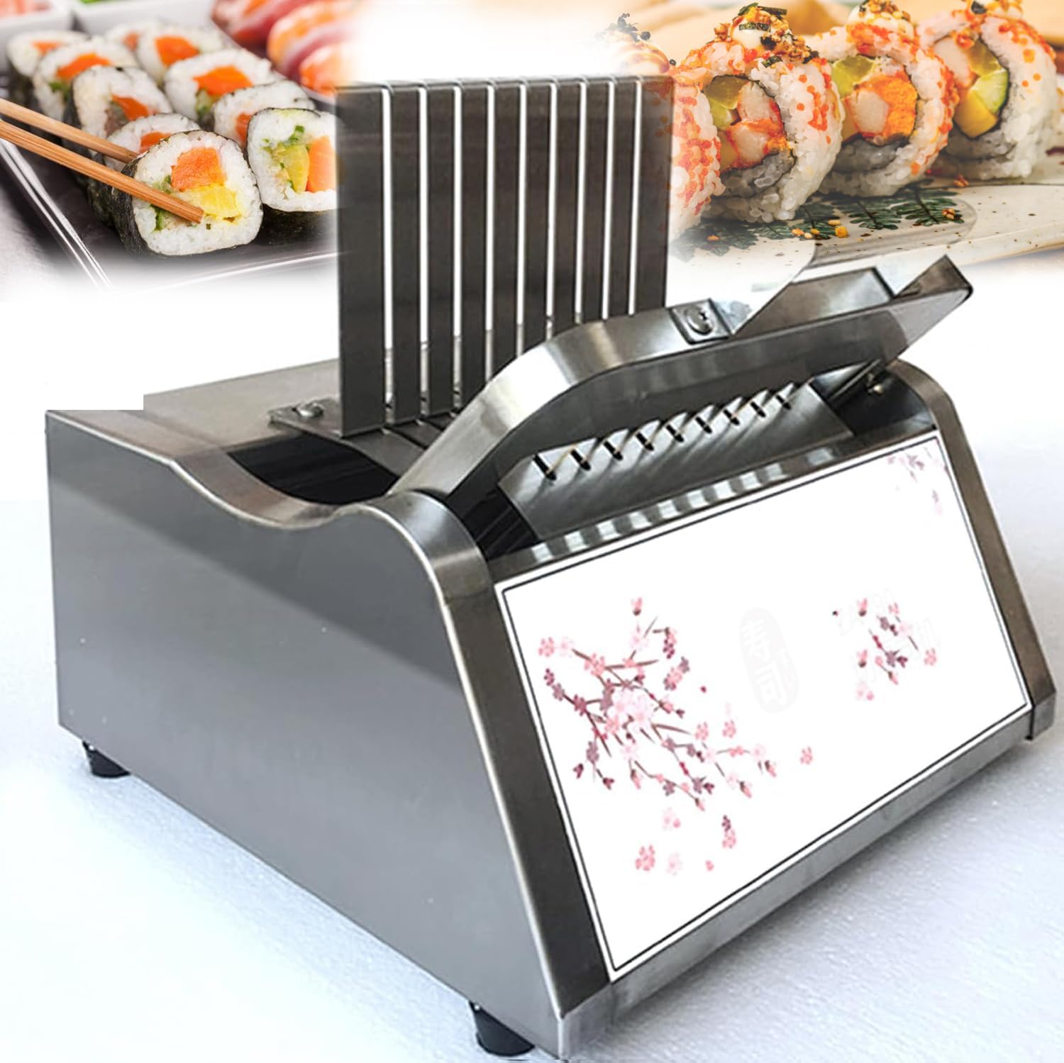 Amazon.com: TREEYX Sushi Roll Cutting Machine, 10 Segment Stainless ...