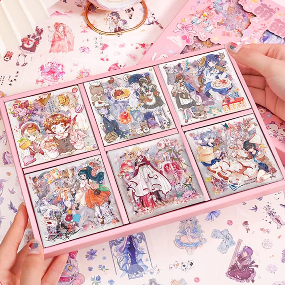 Amazon.com: Kawaii Anime Girl Journal Stickers Cute Decorative Stickers ...