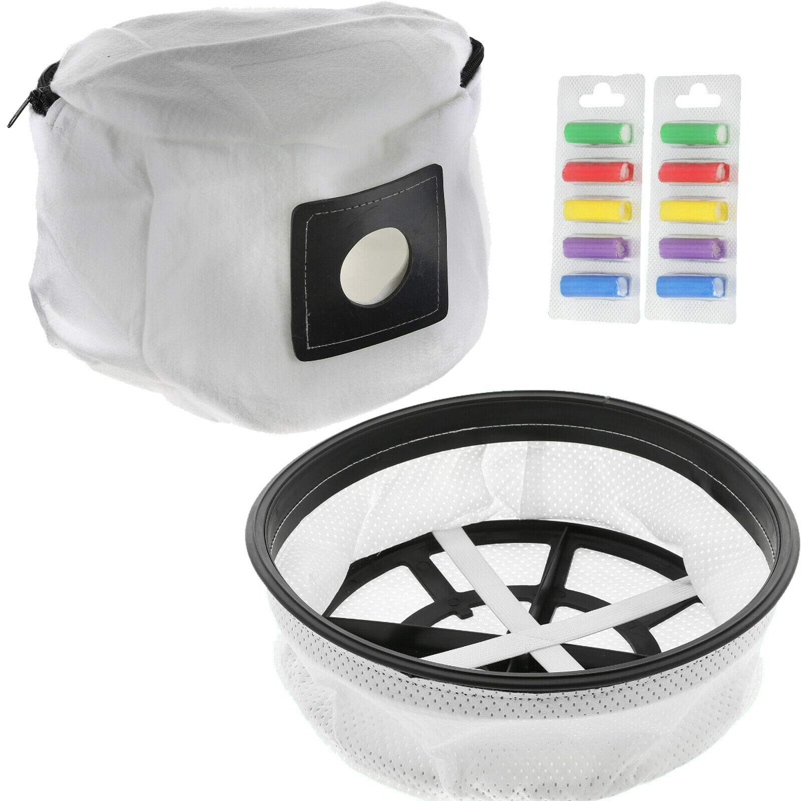 Qualtex Reusable Zip Bag & Round Cloth Filter 10 Fresheners for Numatic ...