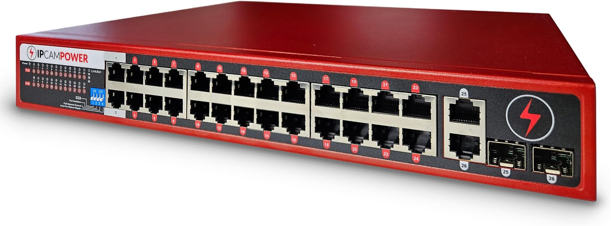 Amazon.com: IPCamPower Unmanaged 24 Port POE Network Switch W/ 2 ...