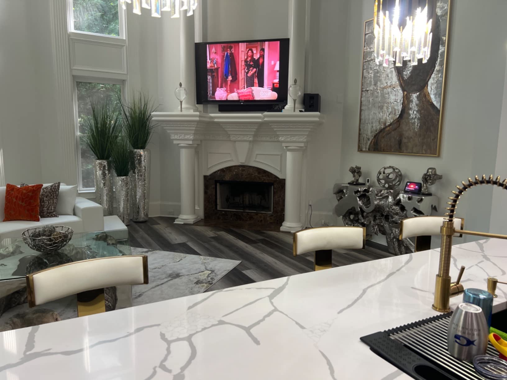 $33/mo - Finance FUNROLUX Counter Height Bar Stools with Back, Modern ...