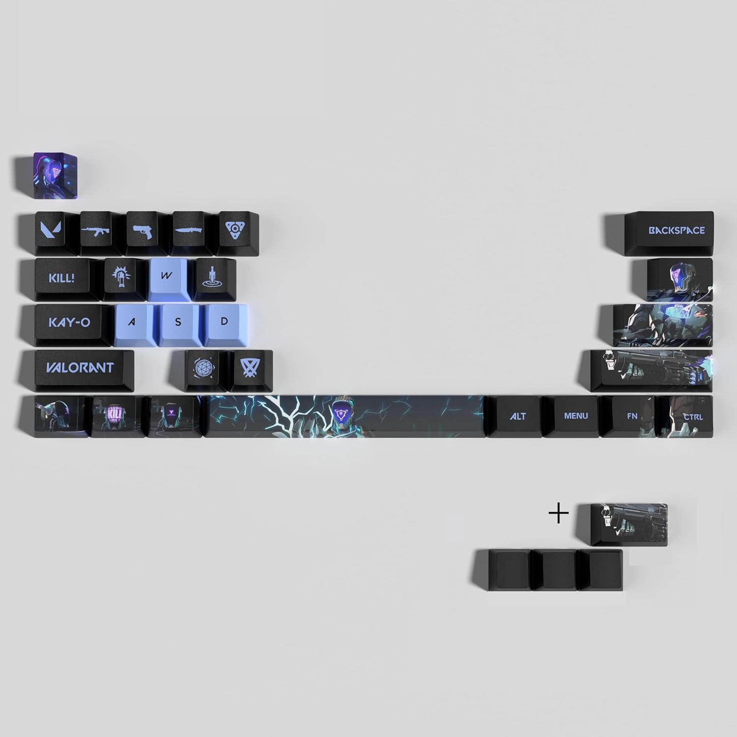 Amazon.com: GATOKIT Valorant Custom Keycaps OEM Profile 29keys PBT Dye ...