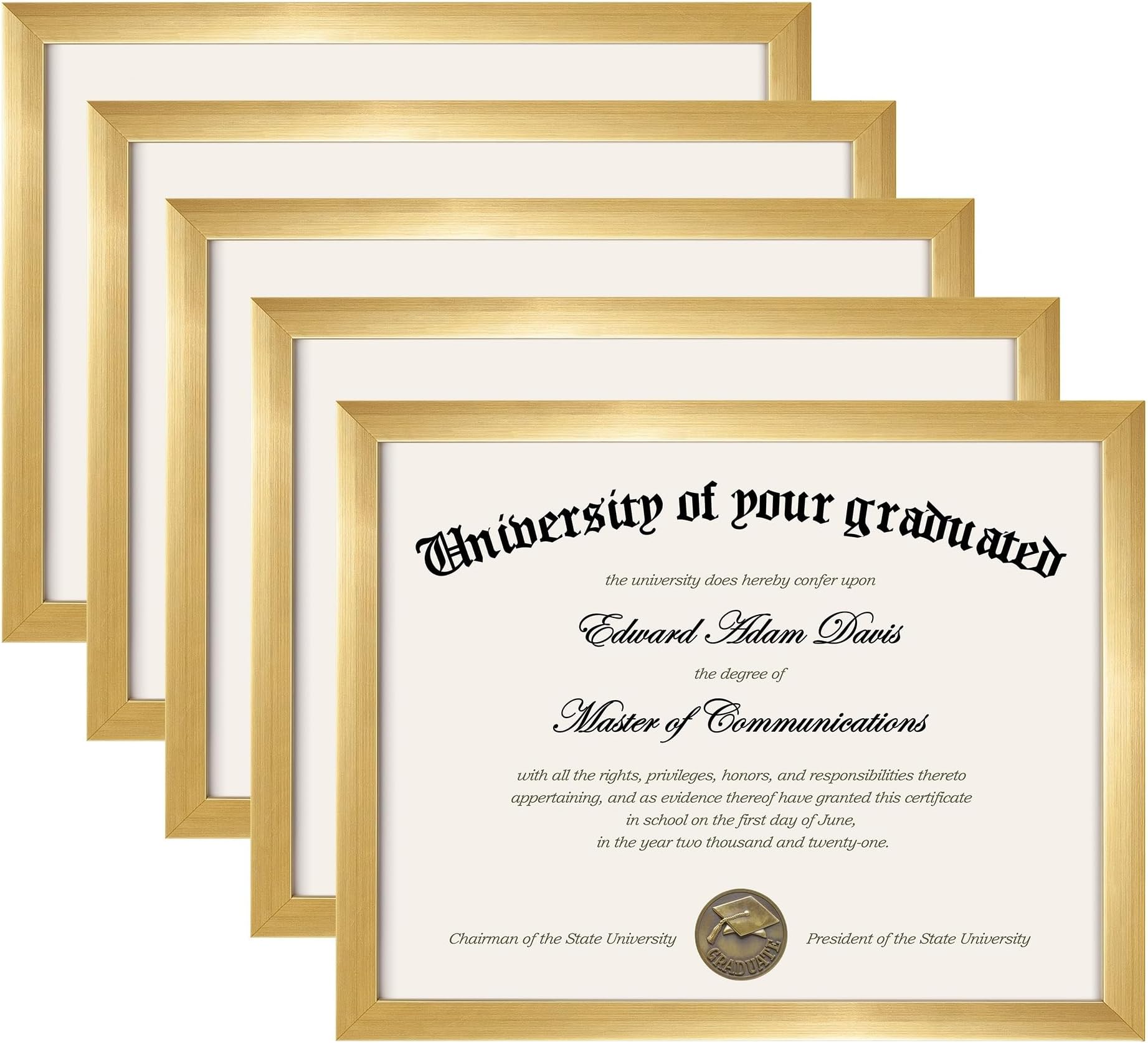 Amazon.com - Stockroom Plus 4 Pack 8.5x11 Glass Certificate Frames with ...