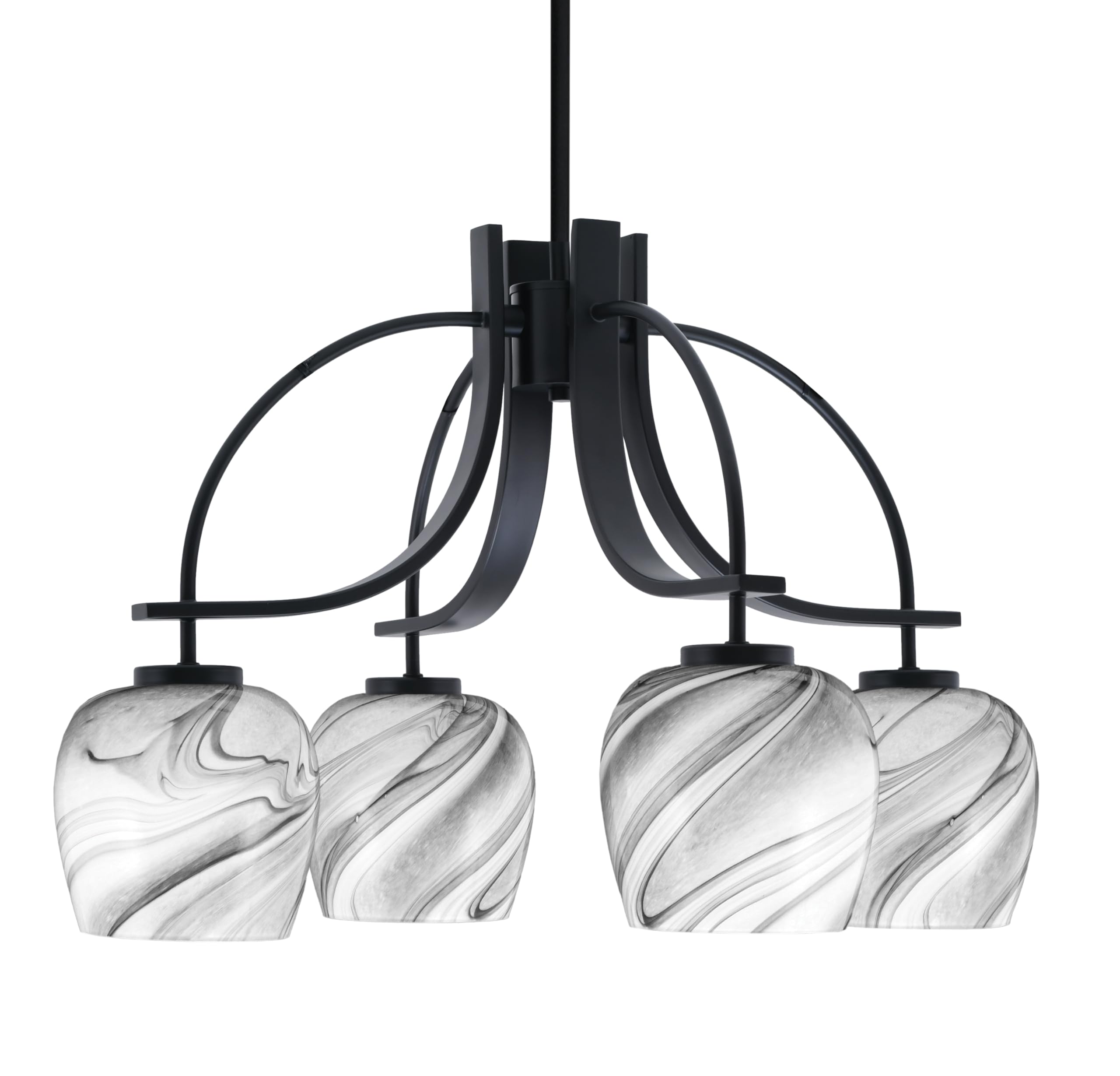 Onyx Black And White Chandelier Odyssey 3 Light Downlight